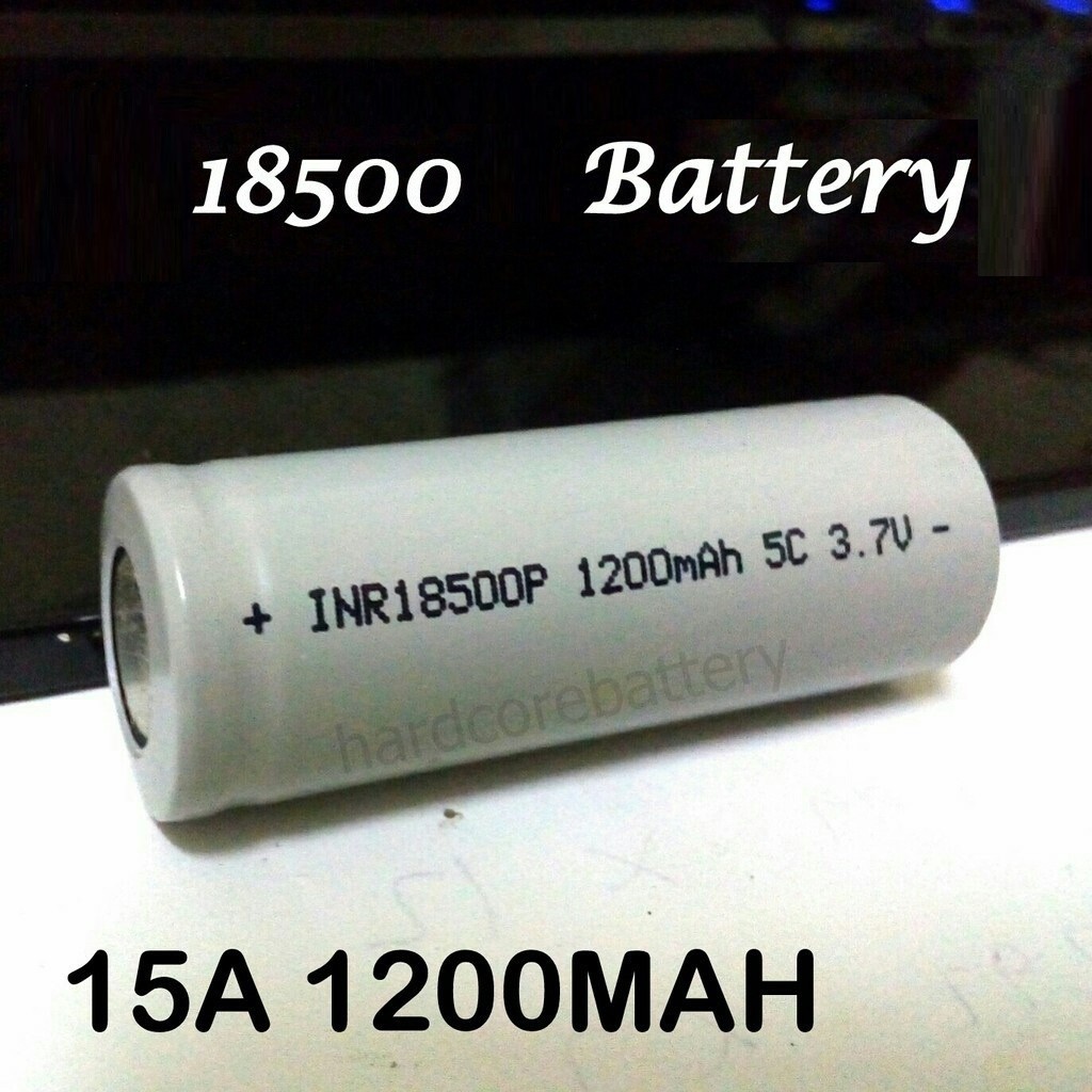 18500 Rechargeable Battery 1200mah 15A Lithium Li-Ion Charge 3.7v ...