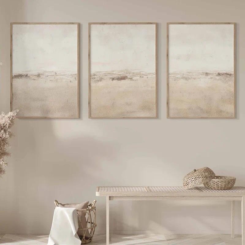 Nordic Abstract Wall Art Bohemian Neutral Simple Neutral HD Canvas ...