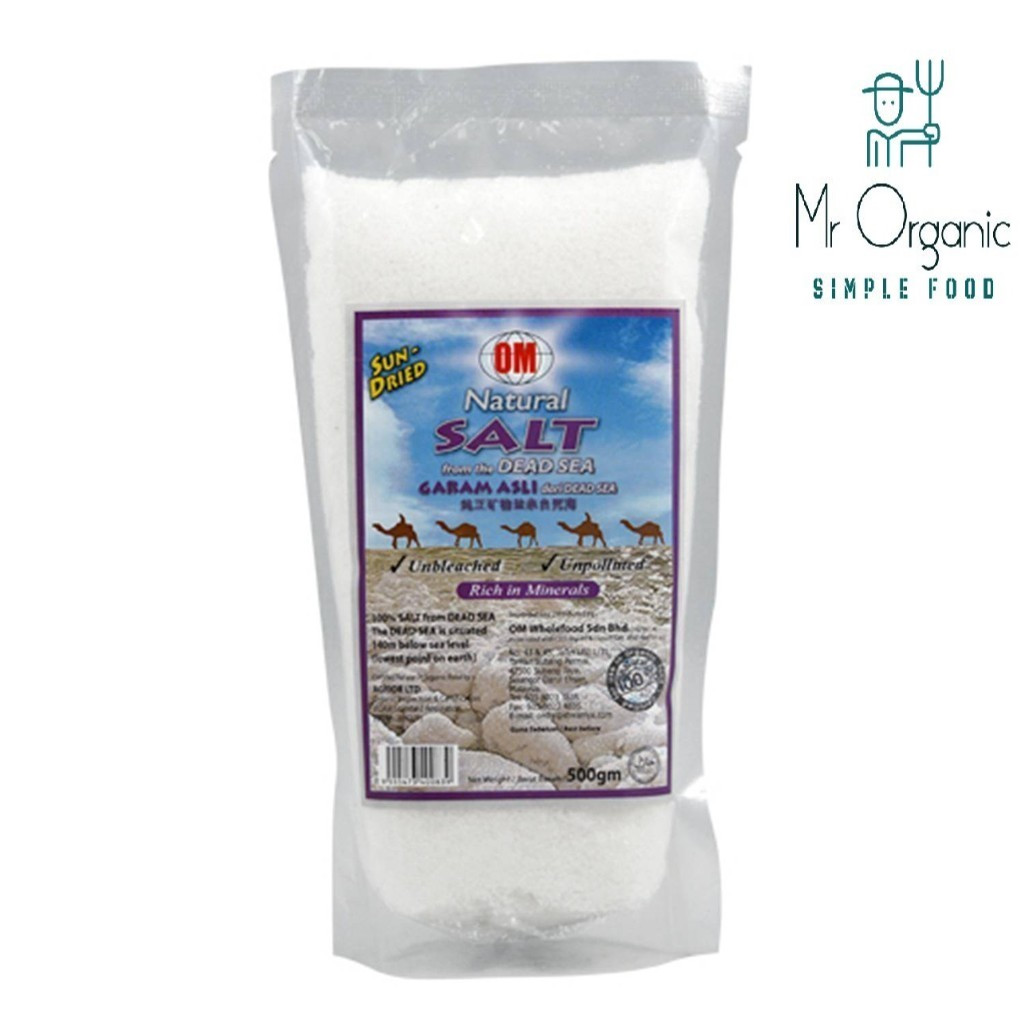 OM NATURAL DEAD SEA SALT (FINE) 500G | Shopee Malaysia