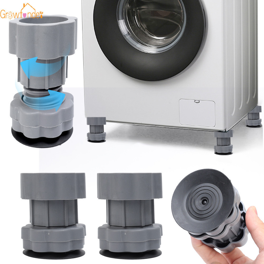 2/4Pcs Durable Adjustable Height Washing Machine Anti Vibration Pad Non ...