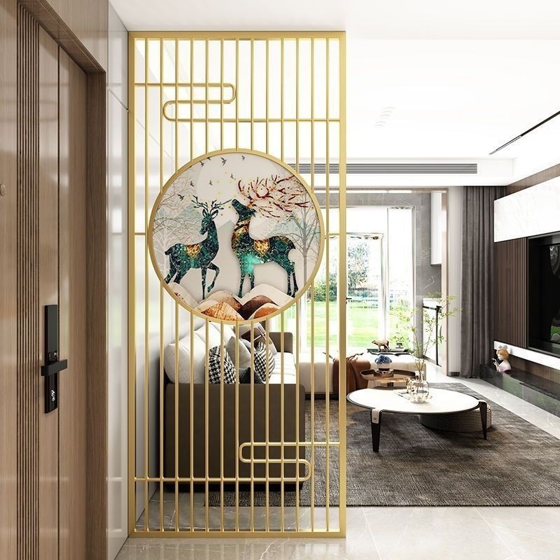 Wrought Iron Grille Strip Screen Partition Living Room Block New ...