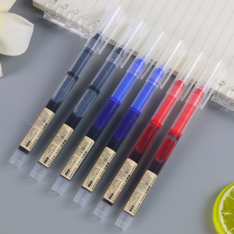 [LC] 10 pieces pack gel ink pen blue black red color writing pen 0.5mm ...