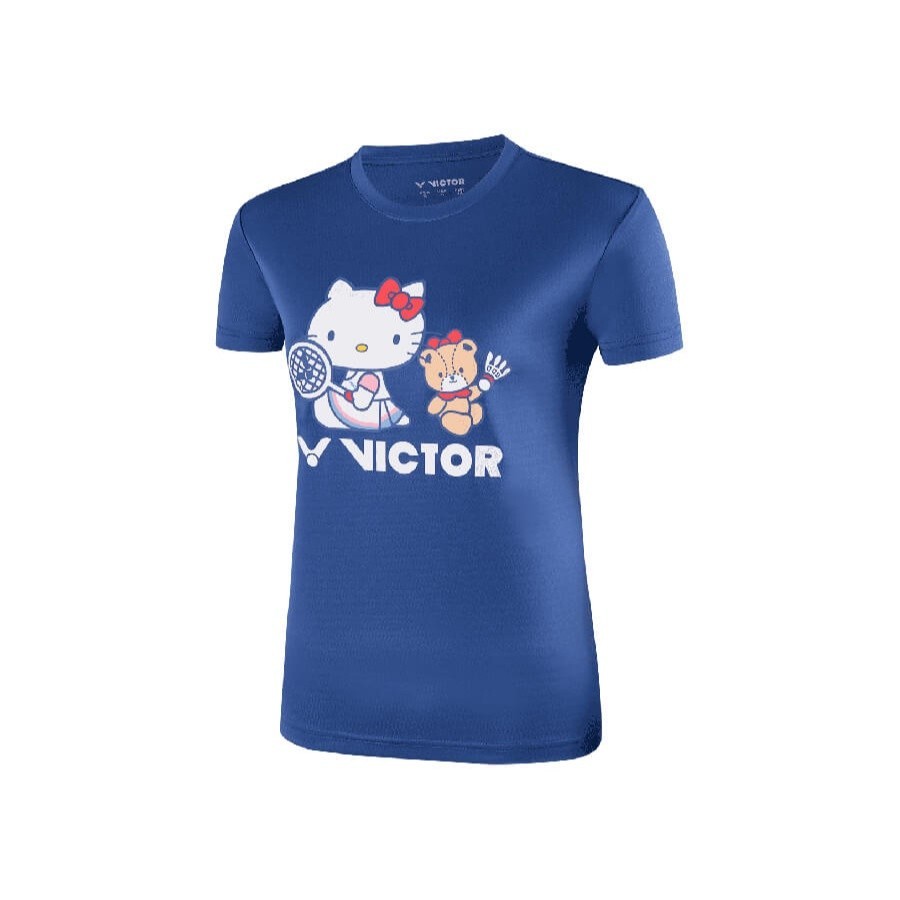 VICTOR X HELLO KITTY Badminton Tshirt T-KT203 (BLUE) | Shopee Malaysia