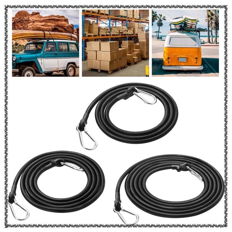 [MCA] Latex Bungee Cord with Hook Moving Straps Elastic Rope Tie Bungee ...