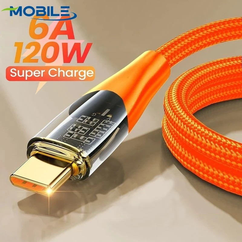[ Featured ] Type-C Charger Cable - 6A 120W Fast Charging Cable - Nylon ...