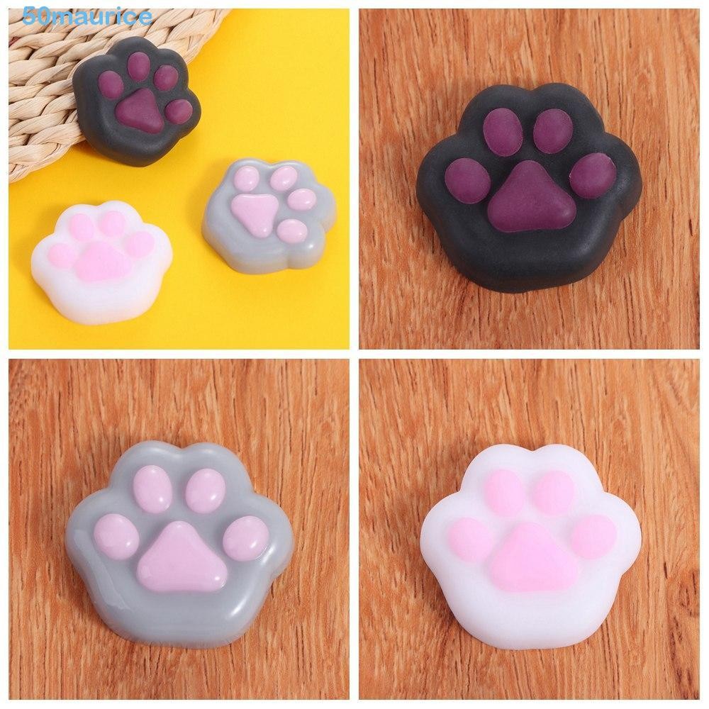 MAURICE Cartoon Fidget Toy, Fidget Toy TPR Mini Cat Paw Squeeze Toy ...
