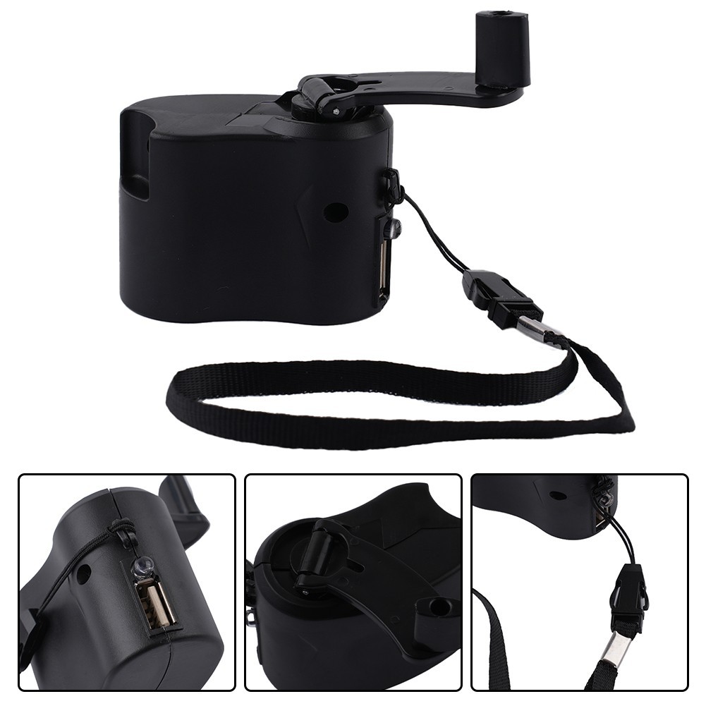 1PCS USB Hand Crank Charger Generator Manual Dynamo Mobile Charge ...