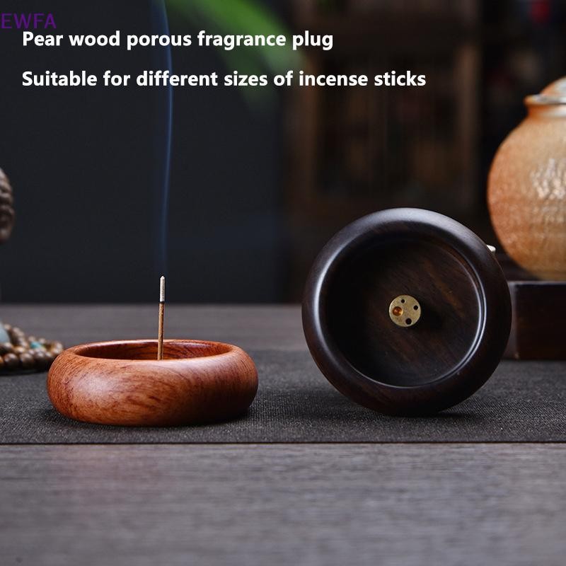 EWFA Vintage Wooden Bowl Type Incense Holder Rosewood Incense Burner ...