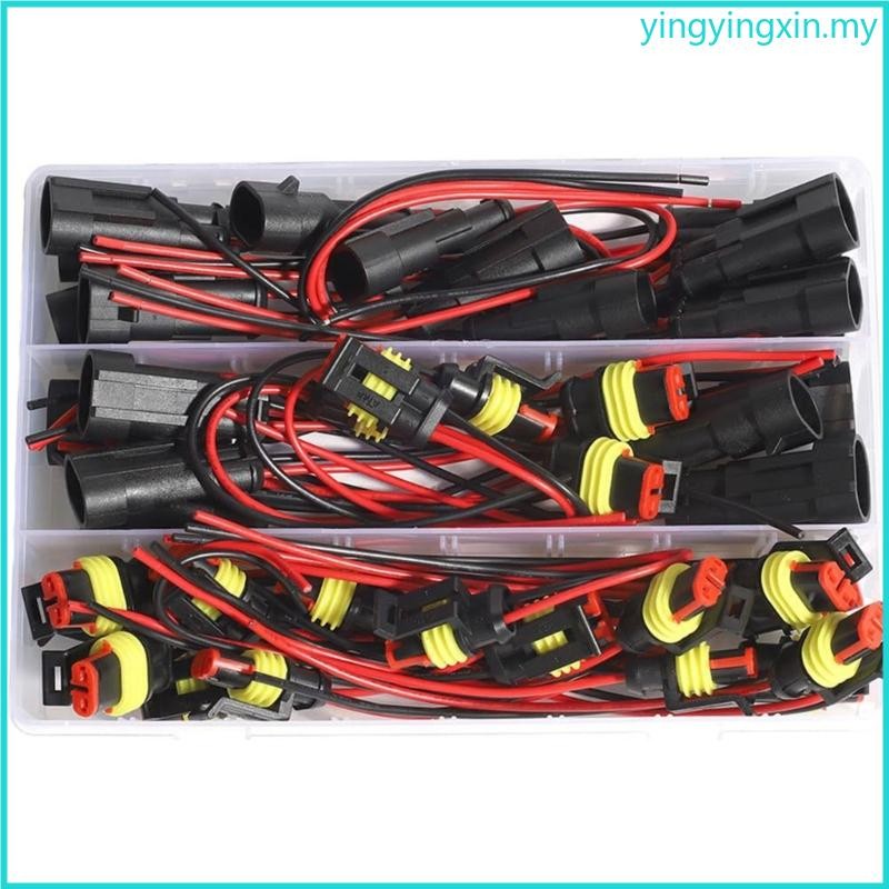 YIN 40pcs 2Pin Waterproof Quick Connect Terminals Automotive Quick ...