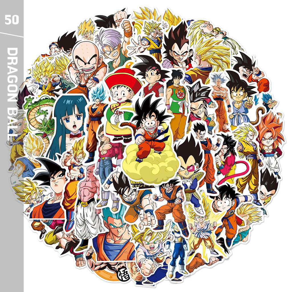 Y&P| DRAGON BALL Stickers Set Japanese Anime Graffiti Waterproof Decals ...
