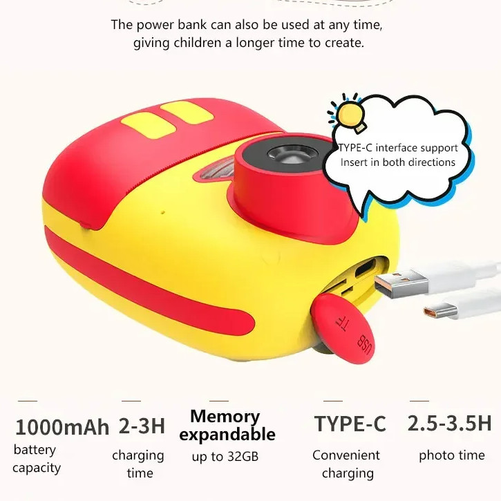 2025 New D10 Children Mini Camera Instant Print Cameras For Girls Boys ...