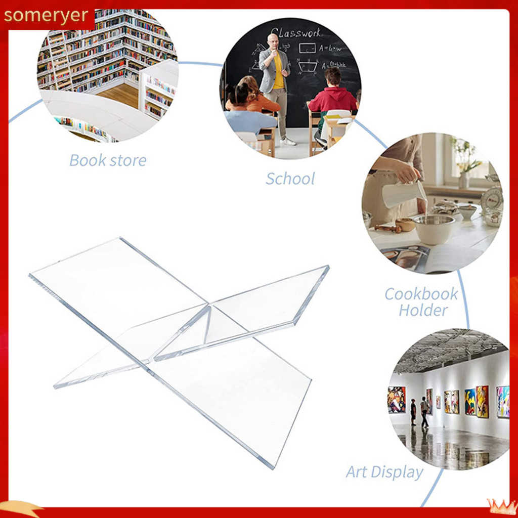 someryer| Acrylic Book Holder Acrylic Book Shelf Clear Acrylic Magazine ...