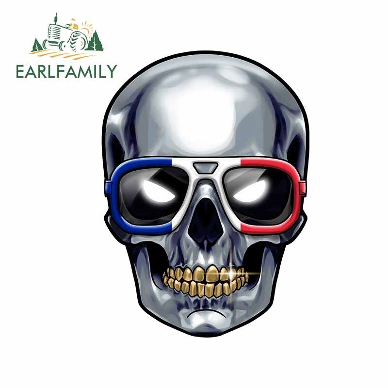 EARLFAMILY 13cm x 9.4cm For Terrible Steel Hard Skeleton Car Sticker ...