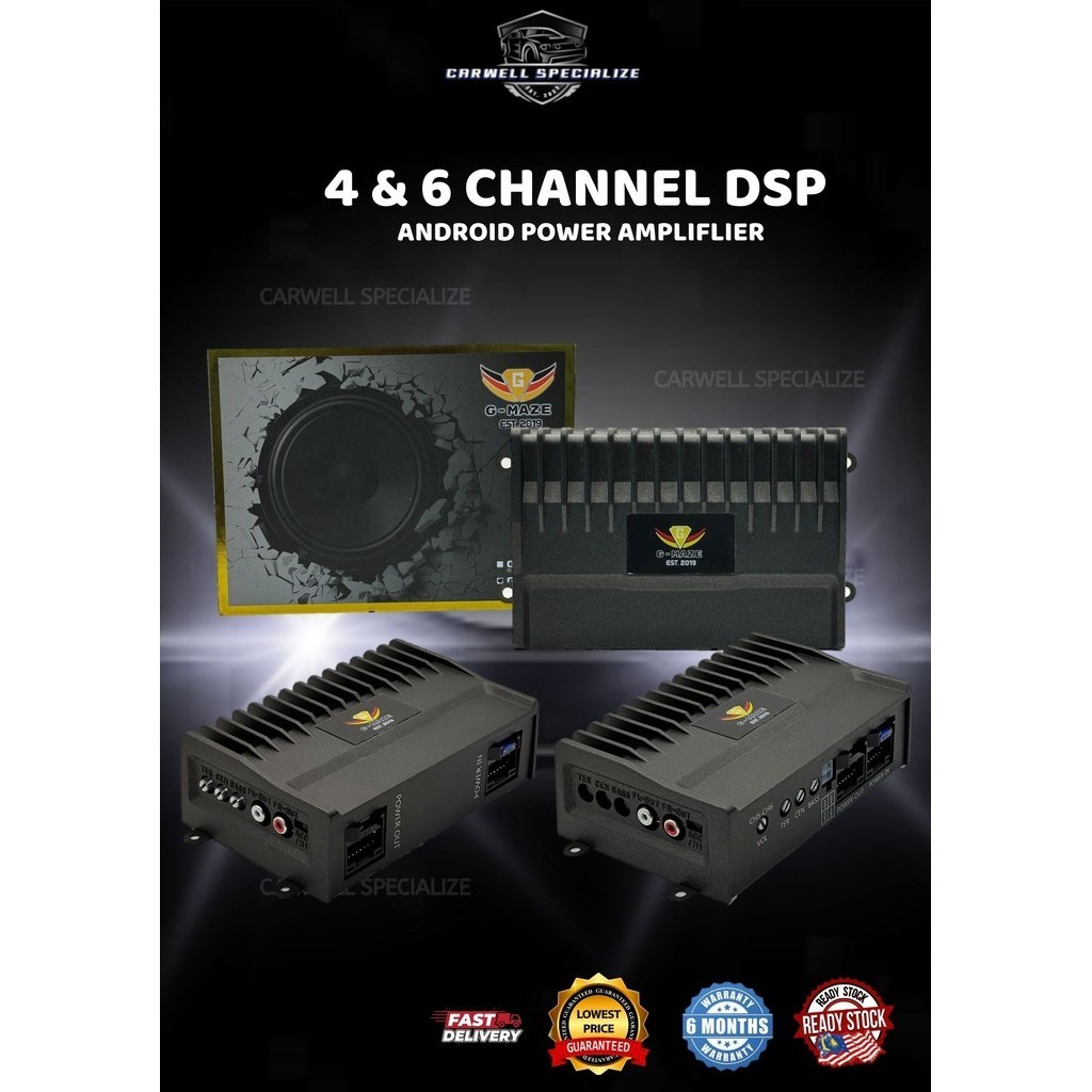DSP PLUG & PLAY OEM ANDROID PLAYER AMPLIFIER 4CH 6CH SUBWOOFER | Shopee Malaysia
