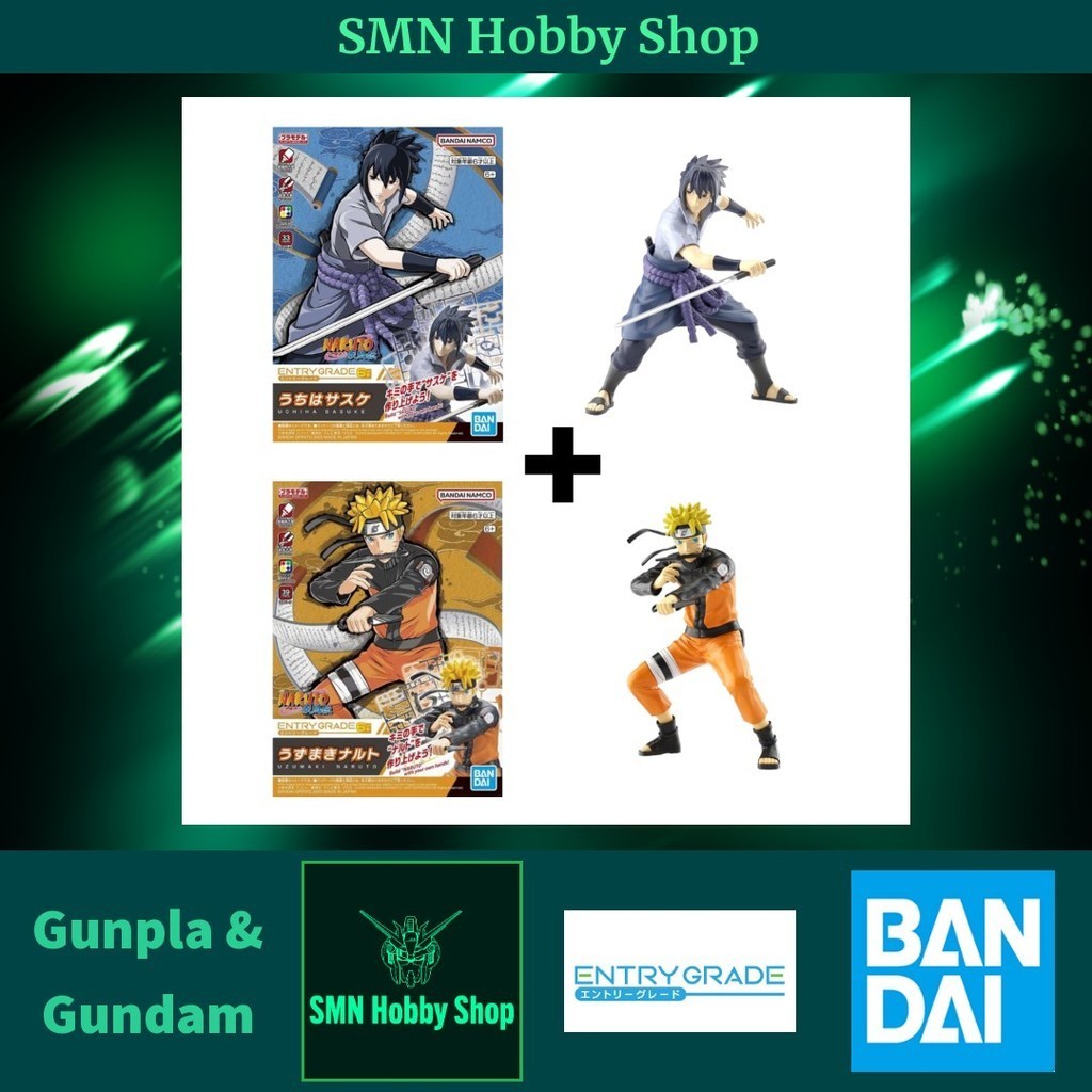 EG Entry Grade Uzumaki Naruto Uchiha Sasuke Bundle Set Toys Plastic ...