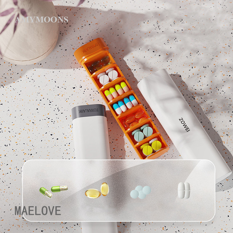 MAELOVE Portable Pill Box Three Meals A Day Portable Medicine ...