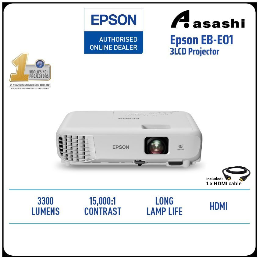 Epson EB-E01 XGA 3300 Lumens 3LCD Projector (NOT CARRY BAG) | Shopee Malaysia