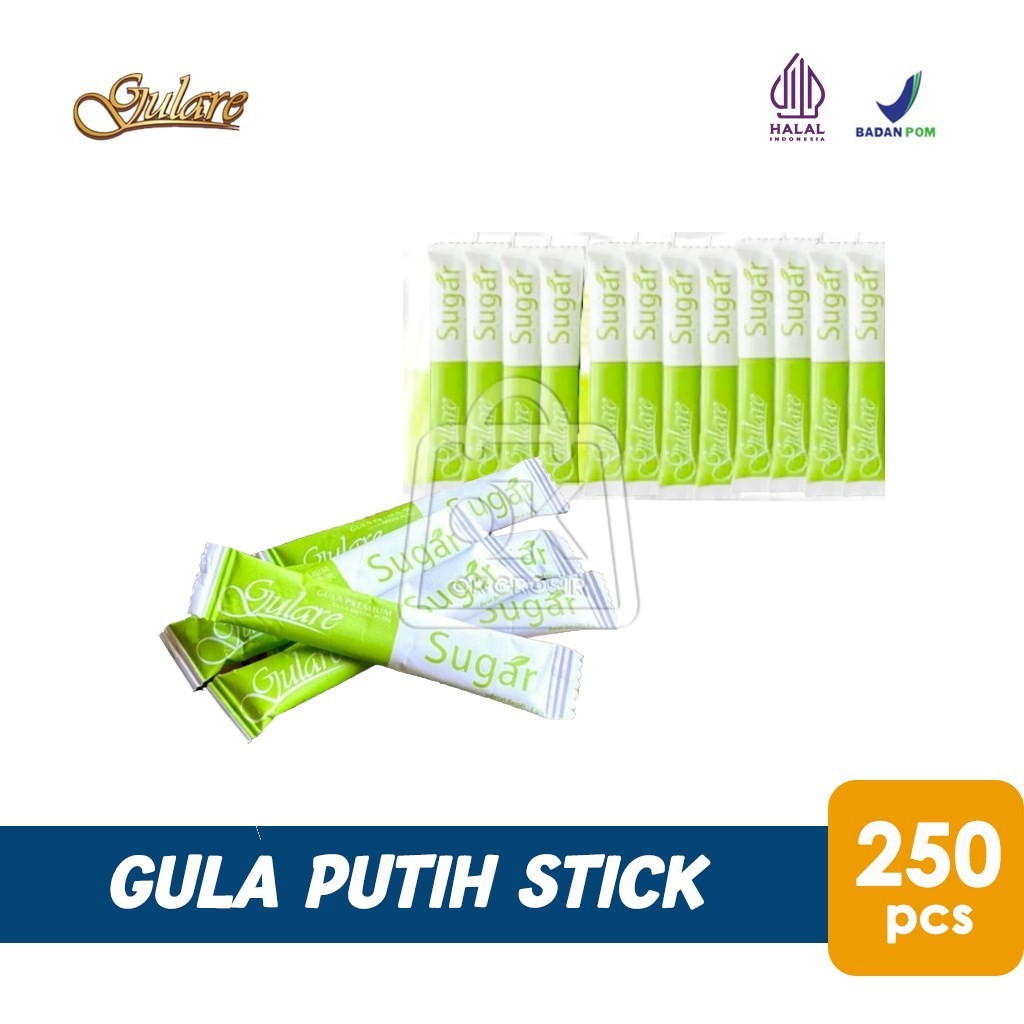 Sugar Sachet GULARE Stick White Sugar Stick (1 Pack Contains 250pcs ...