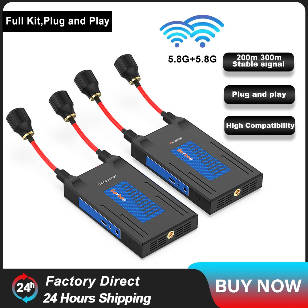 300M Wireless HDMI Transmitter and Receiver Video Converter 200m HDMI ...
