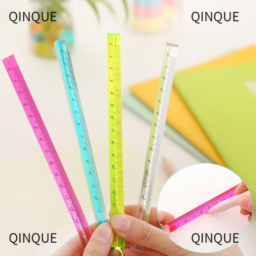 QQIN 5PCS Ruler School Supplies Transparent 15/20CM Students Gift Scale ...