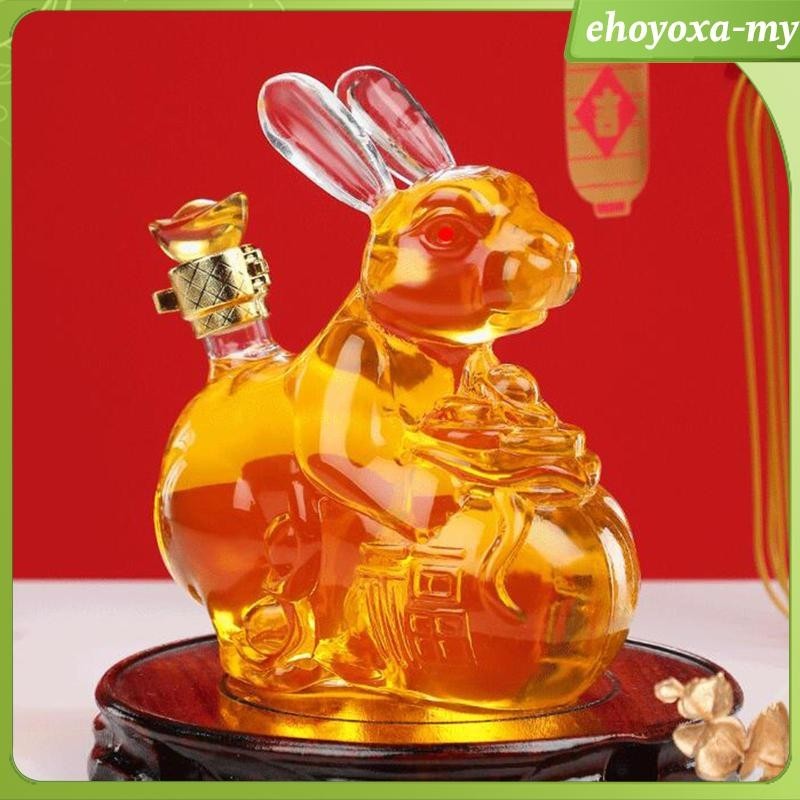 [EhoyoxaMY] 750ml Whisky Decanter Rabbit Shaped Bottle Practical Drink ...
