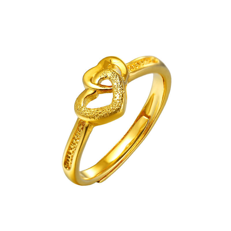 Luxury 18k Gold Plated Love Heart Ring For Women Ladies Wedding