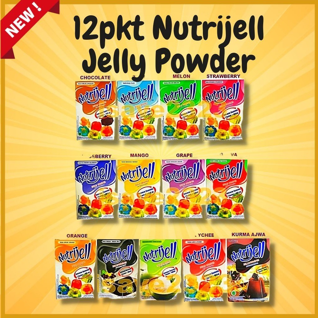 (Halal) 12PKT Nutrijell Jelly Powder Box (Multiple Flavor) | Shopee ...