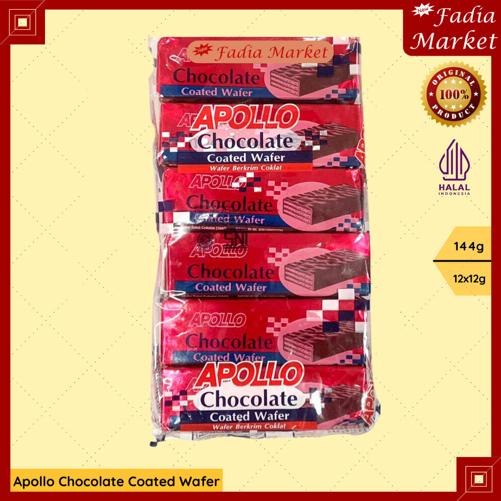 Apollo Chocolate Coated Wafer Snack Chocolate 12x12g | Shopee Malaysia
