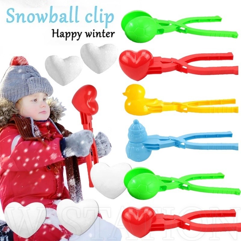 Winter Children'S Snowball Clip - Multi-Style Snowflake Duck Shape Clip ...