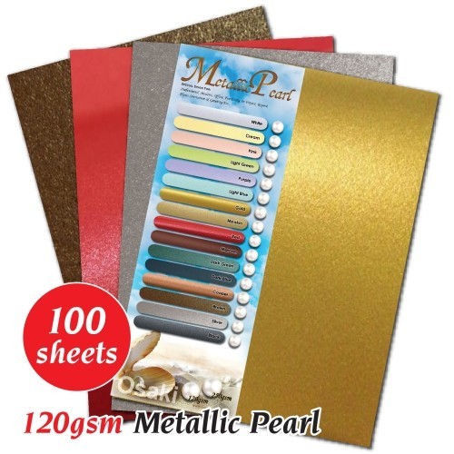 A4 120gsm Metallic Pearl Card | Metallic Paper / Metallic Card / Kertas ...