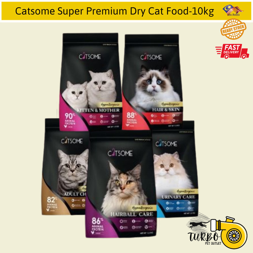 Catsome Super Premium Hypoallergenic Dry Cat Food Makanan Kucing Super ...