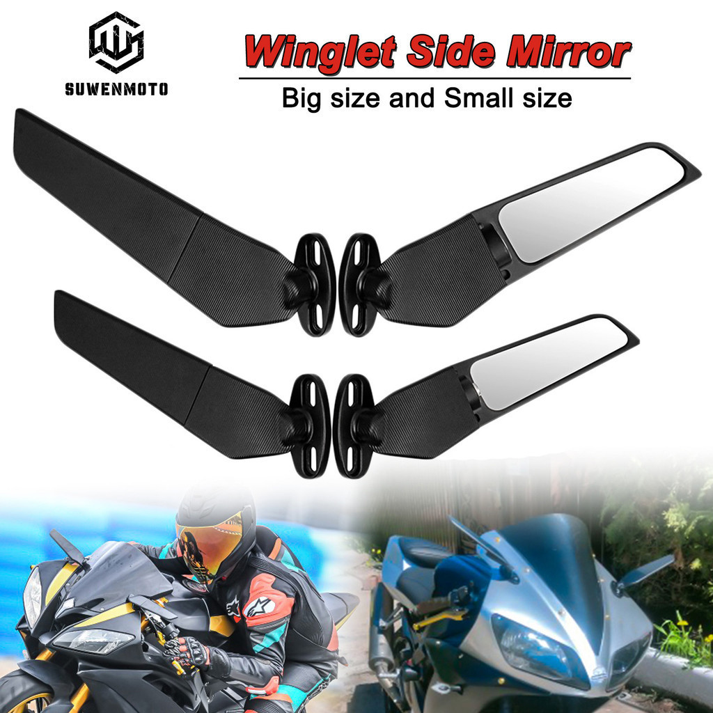 【Malaysia stock】Winglet Side Mirror Cermin Sisi Stealth Wing Rearview ...
