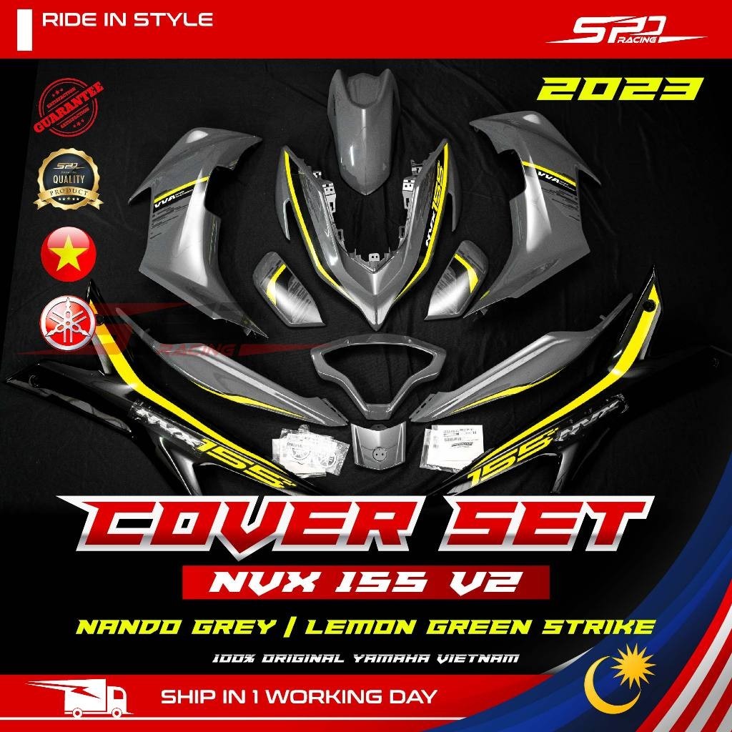Cover Set for NVX V2 ( Nardo Grey + Lemon Green Strike 2023) 100% ...