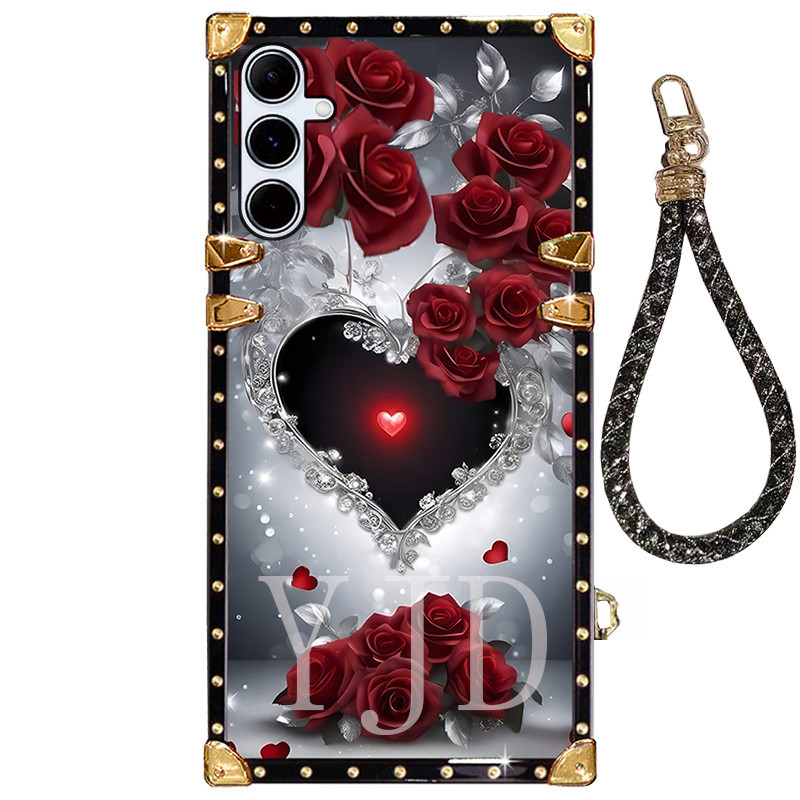 YJD Case For Samsung Galaxy A55 A35 A25 A15 Trendy Beautiful Hand Rope ...