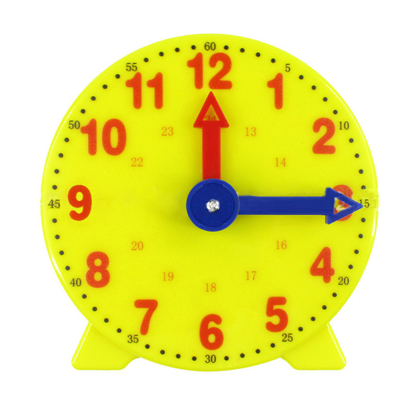 Montessori Kids Learning Clock Time Teacher Gear Clock 12/24 Hour ...