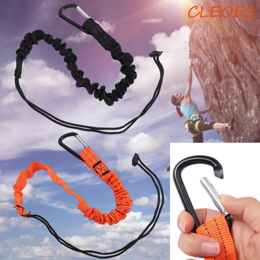 CLEOES Safety Bungee Tether, With Carabiner Hook Anti-Falling Tool Safety Rope, Bike Tow Cable ...