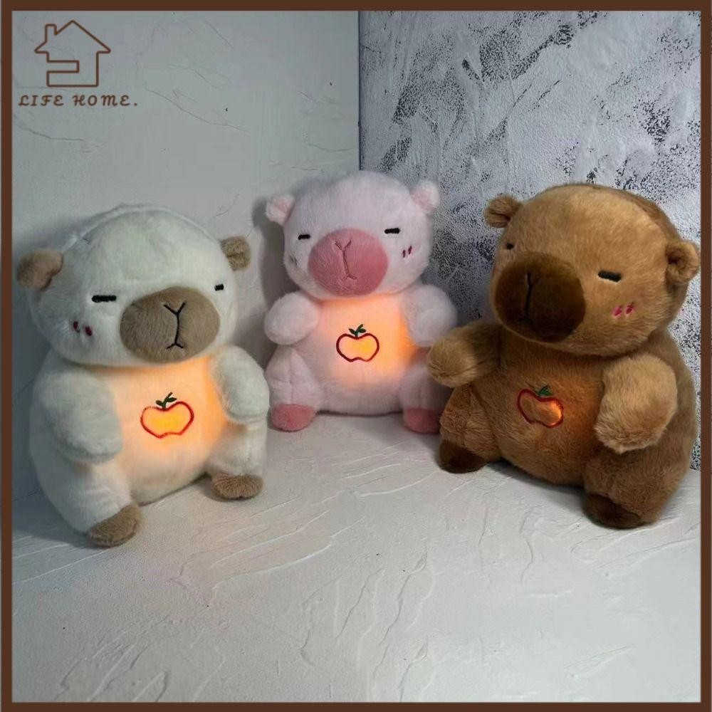 YELGIRL Soothing Sleeping Capybara Toy, Capybara Plush Doll Baby Rattle ...