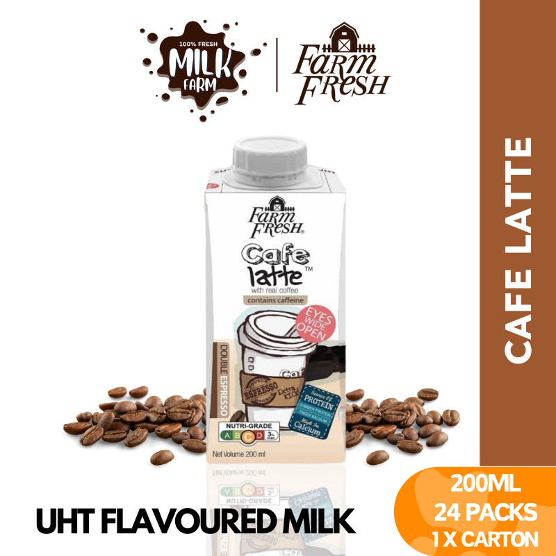 Milk Farm | Farm Fresh UHT Cafe Latte 200ml x 24pack | Shopee Malaysia