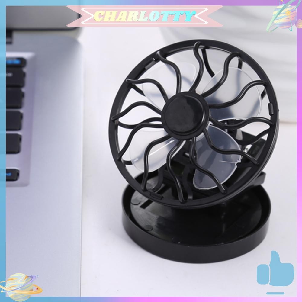 CHA 5# Sun Solar Powered Cooling Fan Clip-On Mini Solar Panel Cell ...