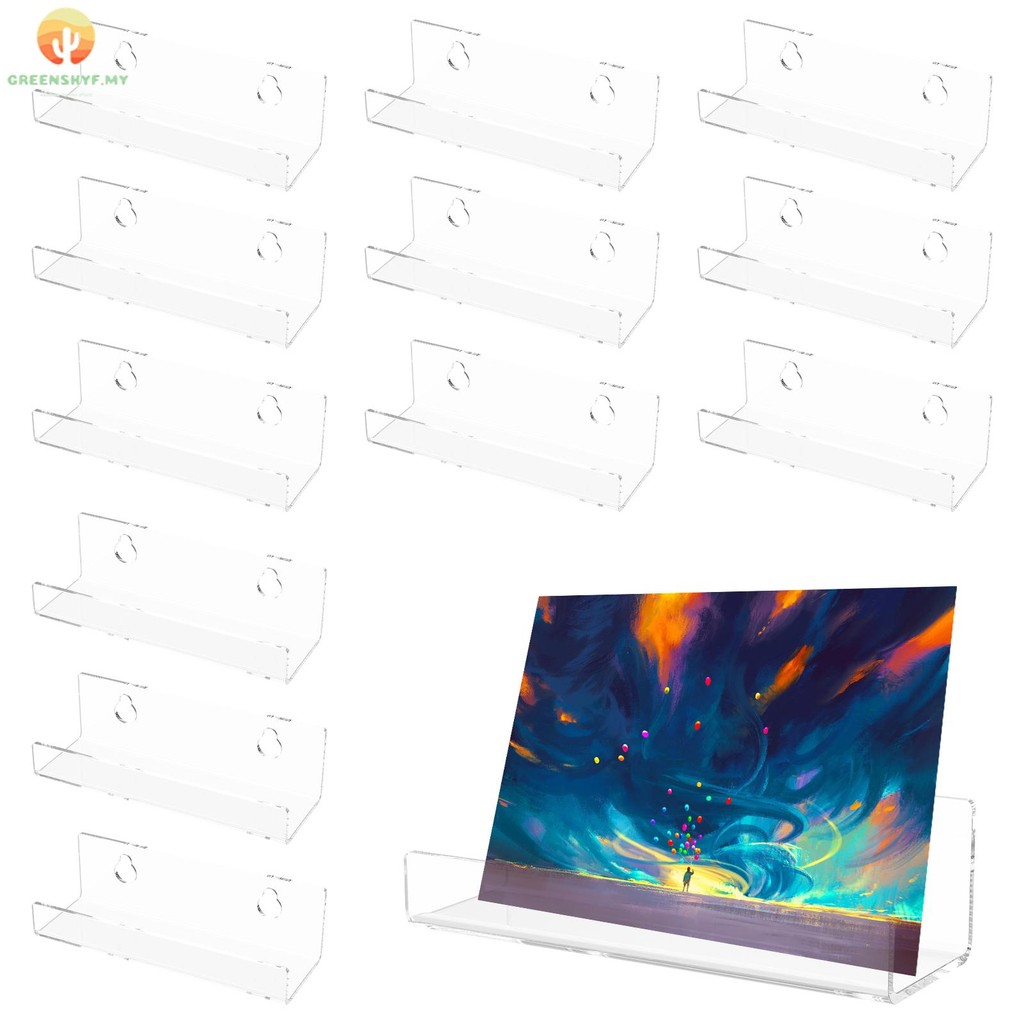 12Pcs Vinyl Record Holder Wall Mounted Record Shelf 2 Installation Ways ...