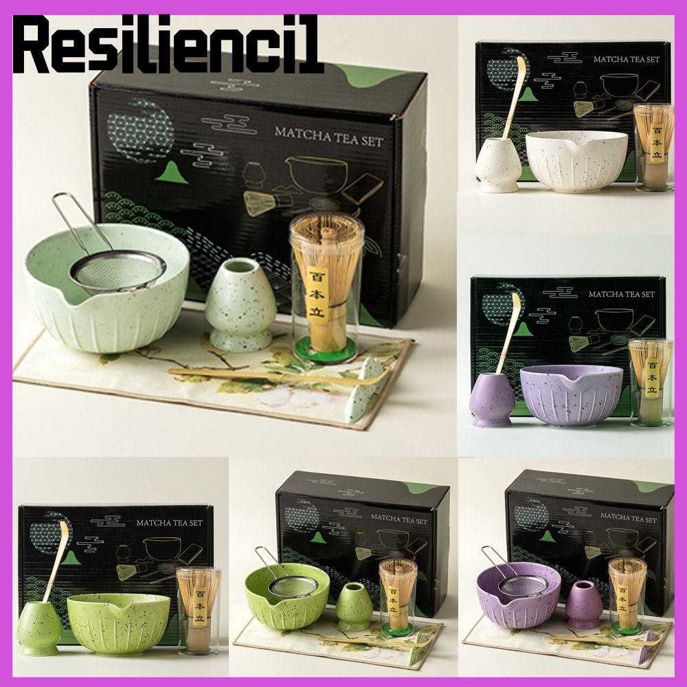 RESILIENCI1 4/7pcs Japanese Matcha Tea Set, Bamboo Ceramic with Spout ...