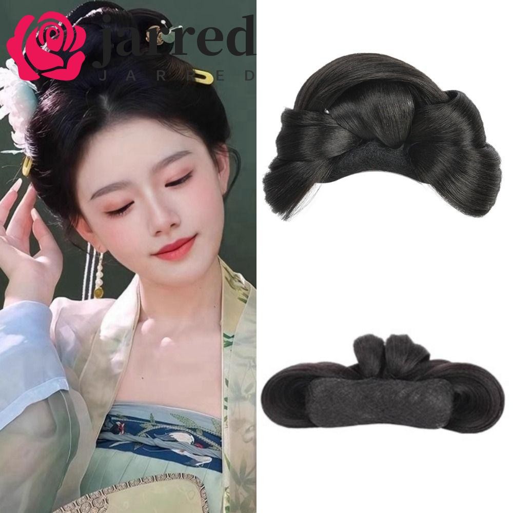 JARRED Hanfu Wig Headband, Vintage Lazy Wig Bag Antique Hair Bun ...