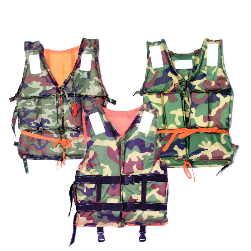 Adult Camouflage Life Jacket Buoyancy Vest Rescue Work Life Jacket ...