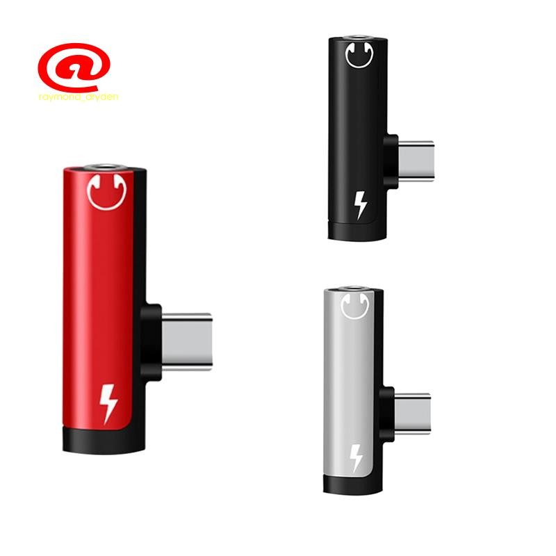 2 In1 Type C Adapter Splitter for HUAWEI To 3.5Mm Audio Headphone ...