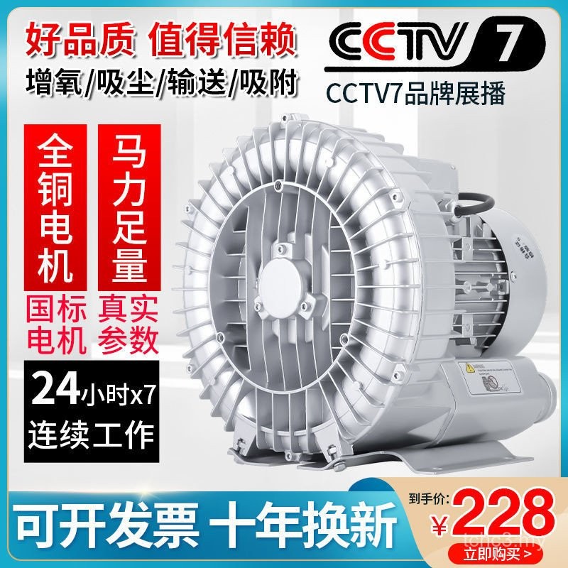 Vortex Fan High Pressure Cyclone Air Pump Roz Fan Vacuum Pump Powerful ...