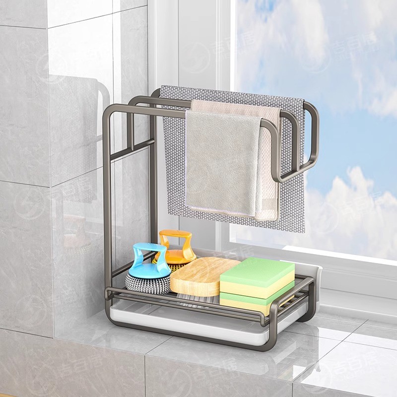 Supply Perforation Perforation-Free Rag Rack Wall-Mounted Kitchen Rack ...