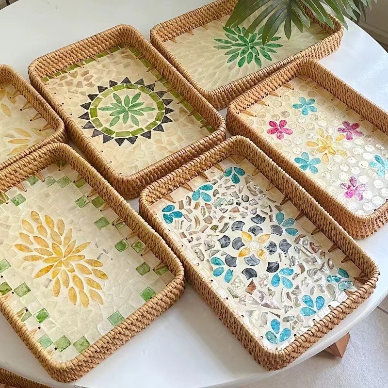 Dulang Kulit Anyaman Rotan Bakul Penyimpanan Anyaman Rotan Bakul ...