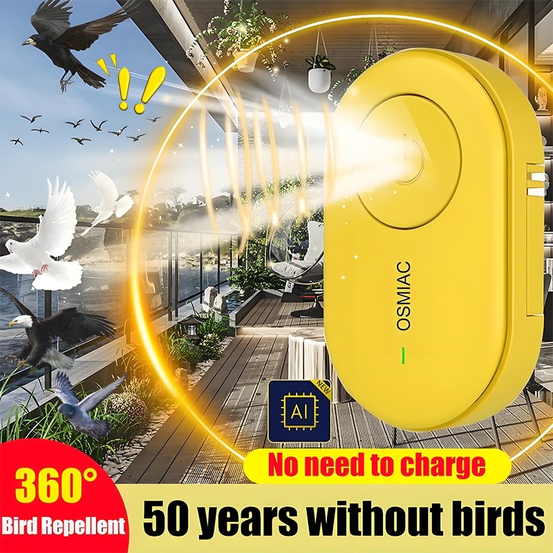 【50 years without birds】Intelligent Bird Repellent Outdoor Ultrasonic ...