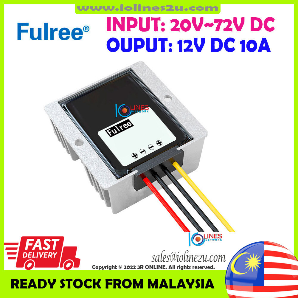 18V 24V 36V 48V 60V 72V 90V DC to 12V 10A 120W power converter step ...