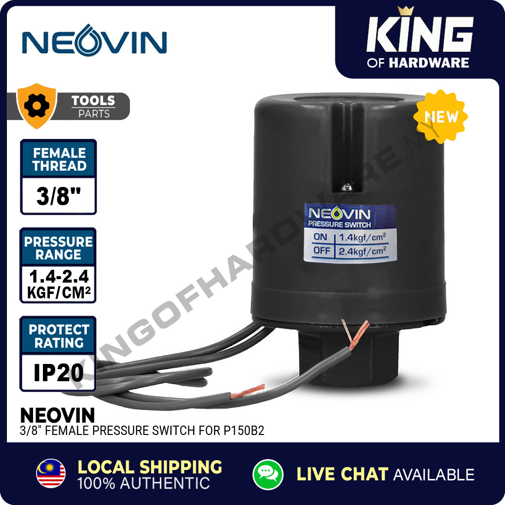 Okazawa & NEOVIN 1/4" & 3/8" Water Pump Pressure Switch P150B2 | Male ...